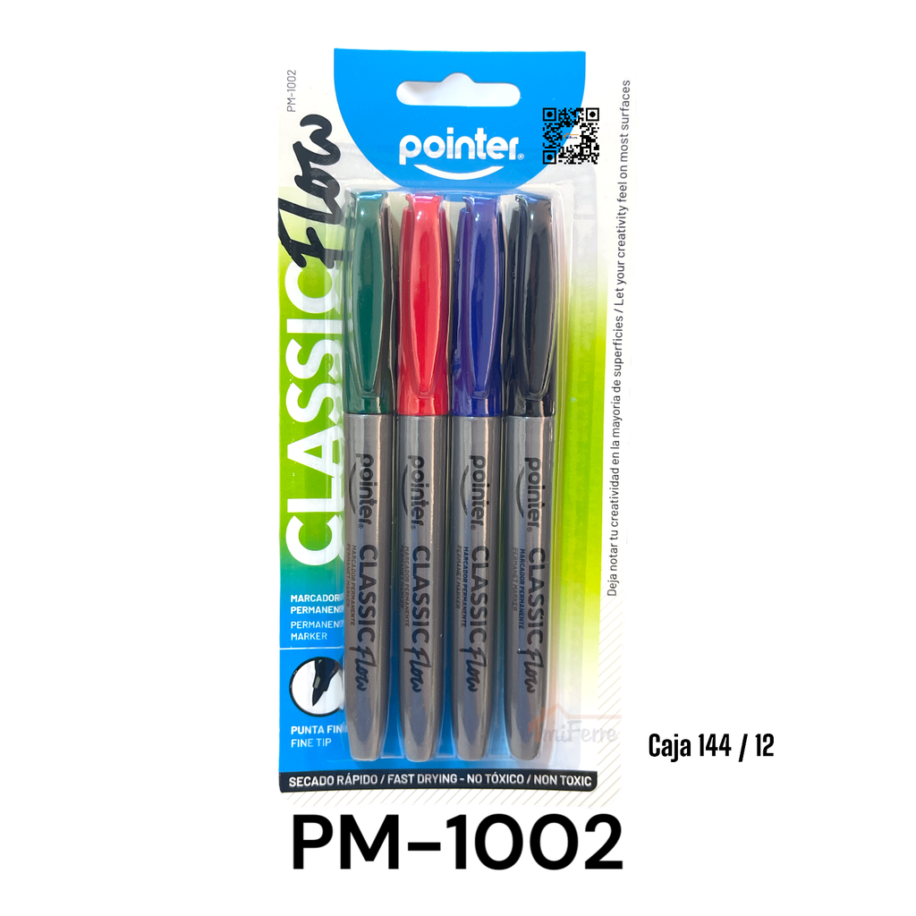 Marcador Classic Flow 4pza POINTER | miFerre PTY